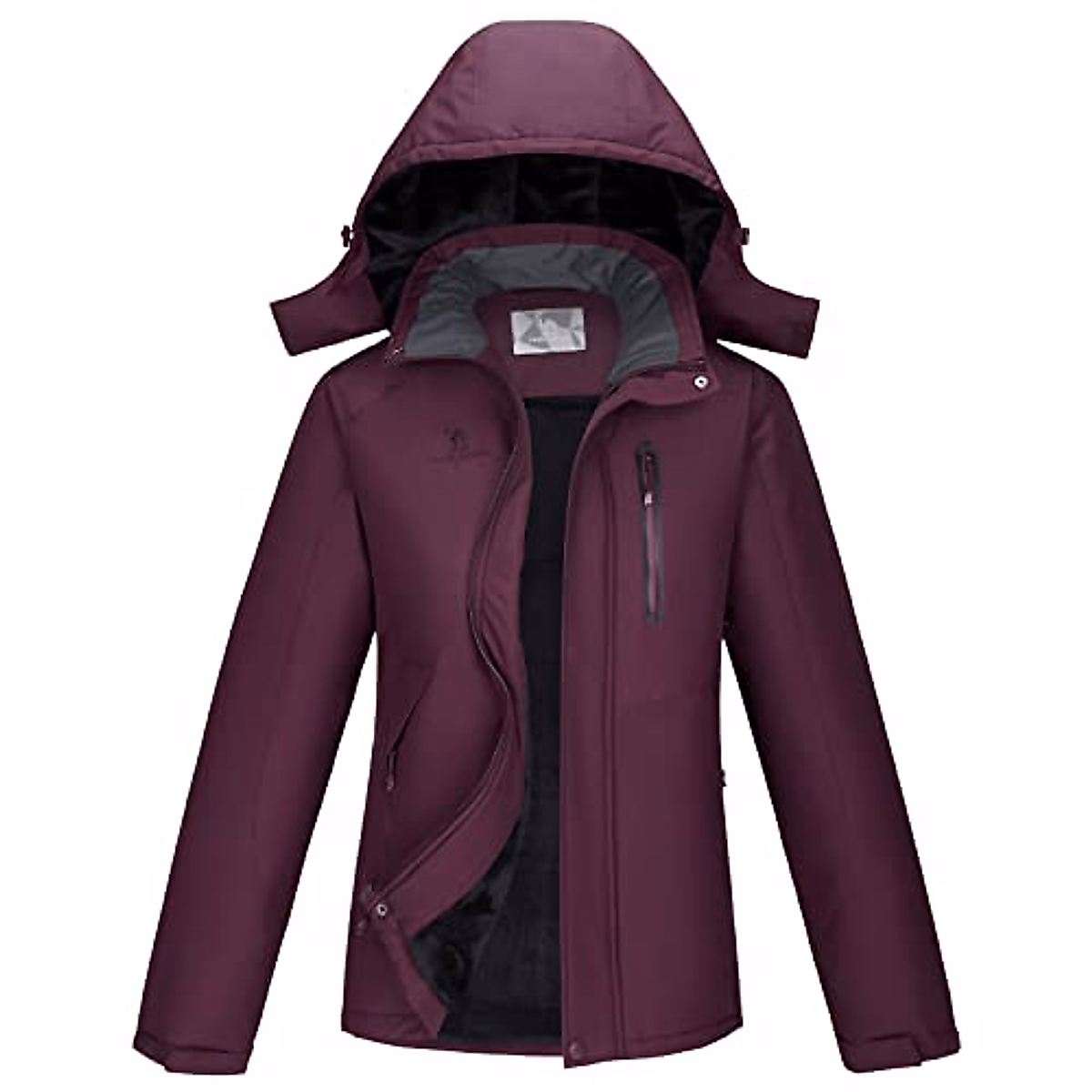 CAMEL CROWN Women's Warm Winter Ski Jackets Waterproof Snow Coat with Hood Mountain Windproof Rain Jacket