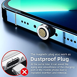 Ankndo Magnetic Phone Cable Adapter [4-Pack] Magnetic Connector Tip Heads Compatible with 7Pin Magnetic Charging Cable 360° Rotating Magnetic Plug for lProduct Device