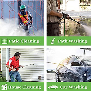 HNYRI Pressure Washer Hose 50FT x 1/4", Kink Resistant Power Washer Hose Replacement for M22 14mm End, 3600 psi Flexible High Pressure Extension Hose with Brass Female Thread for Power Washing