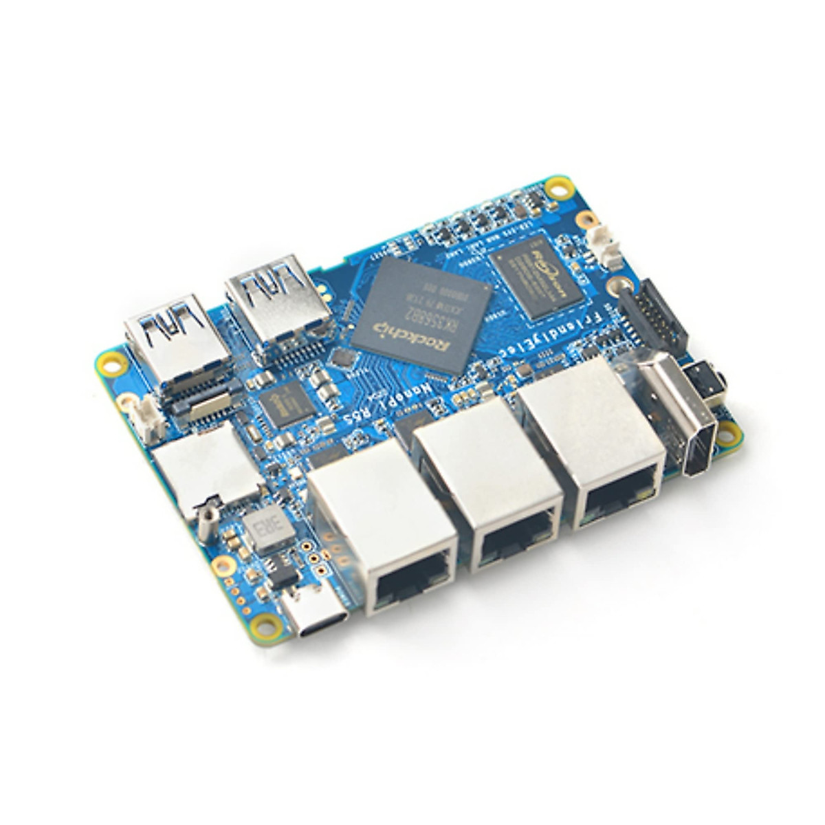 Nanopi R5S Router RK3568 development board OpenWRT A55 HDMI2.0 2.5G Gigabit network port (4GB Ram, No power Supply)