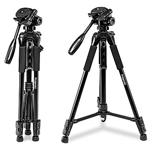 Polaroid 57-Inch Photo/Video Tripod with Deluxe Tripod Carrying Case for Digital Cameras and Camcorders