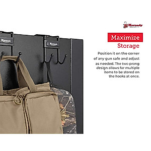 Hornady Magnetic Safe Hooks 95911, 2 Pack - Two-Pronged Hook with Non-Scratch Coating and Heavy Duty Magnets Rated for 35 Pounds Securely Organize Your Gear, Gun Case, Binoculars, Range Bags, & More