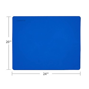 Extra Large 24''x 20'' Silicone Baking Mat for Dough Rolling Pastry Fondant Mat Nonstick and Nonskid Heat Resistent, Countertop Protector, Dining Table Mat and Placemat(Extra Large Blue 2 Pack)