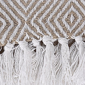 DII Diamond Throw Collection Woven Cotton, 50x60, Stone