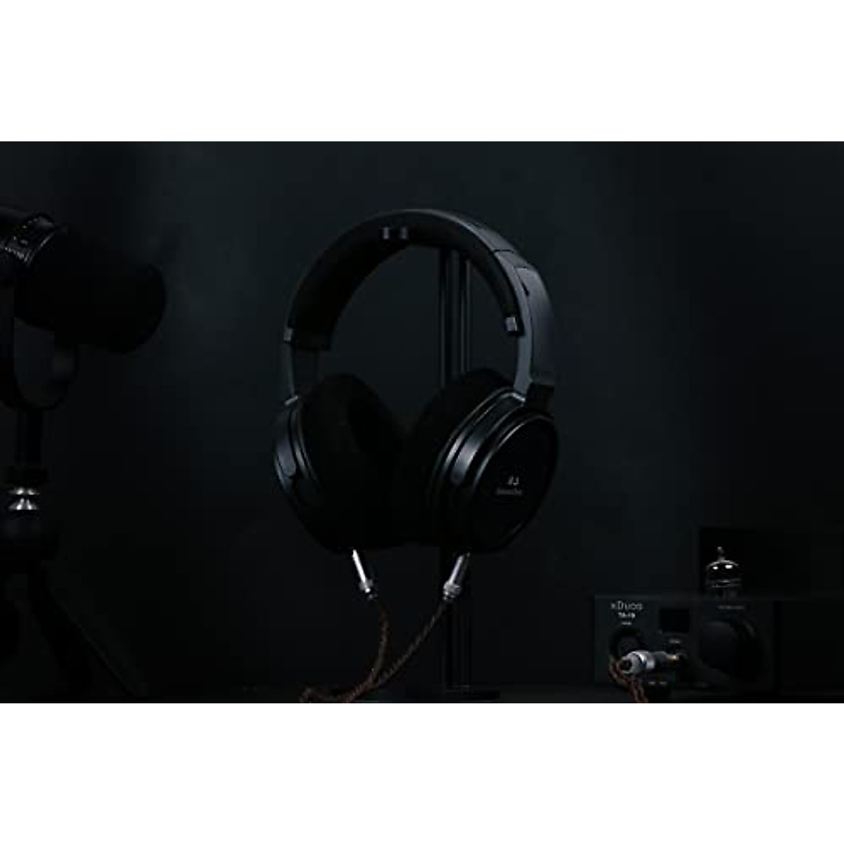 Linsoul HarmonicDyne Athena Semi-Closed Over-Ear Wired HiFi Headphone with 50mm Dynamic Driver, Glass Faceplate, Detachable OCC Cable for Audiophile Studio Musician