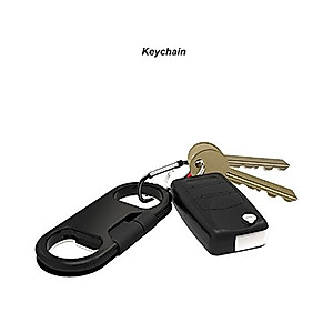 i-Dawn Compatible iPhone Charge Cable + Keychain + Bottle Opener + Aluminum Carabiner,Portable Multifunction Keychain Bottle Opener USB Charging Cord Short Cable Gift Men Women (Black)