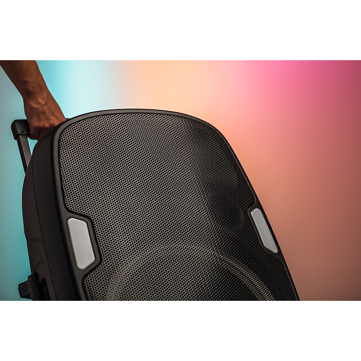 Altec Lansing SoundRover Wireless Trolley Bluetooth Speaker with Microphone, Rechargeable System Speaker for Parties, Karaoke DJ Speaker with Led Lights and USB Smartphone Charger