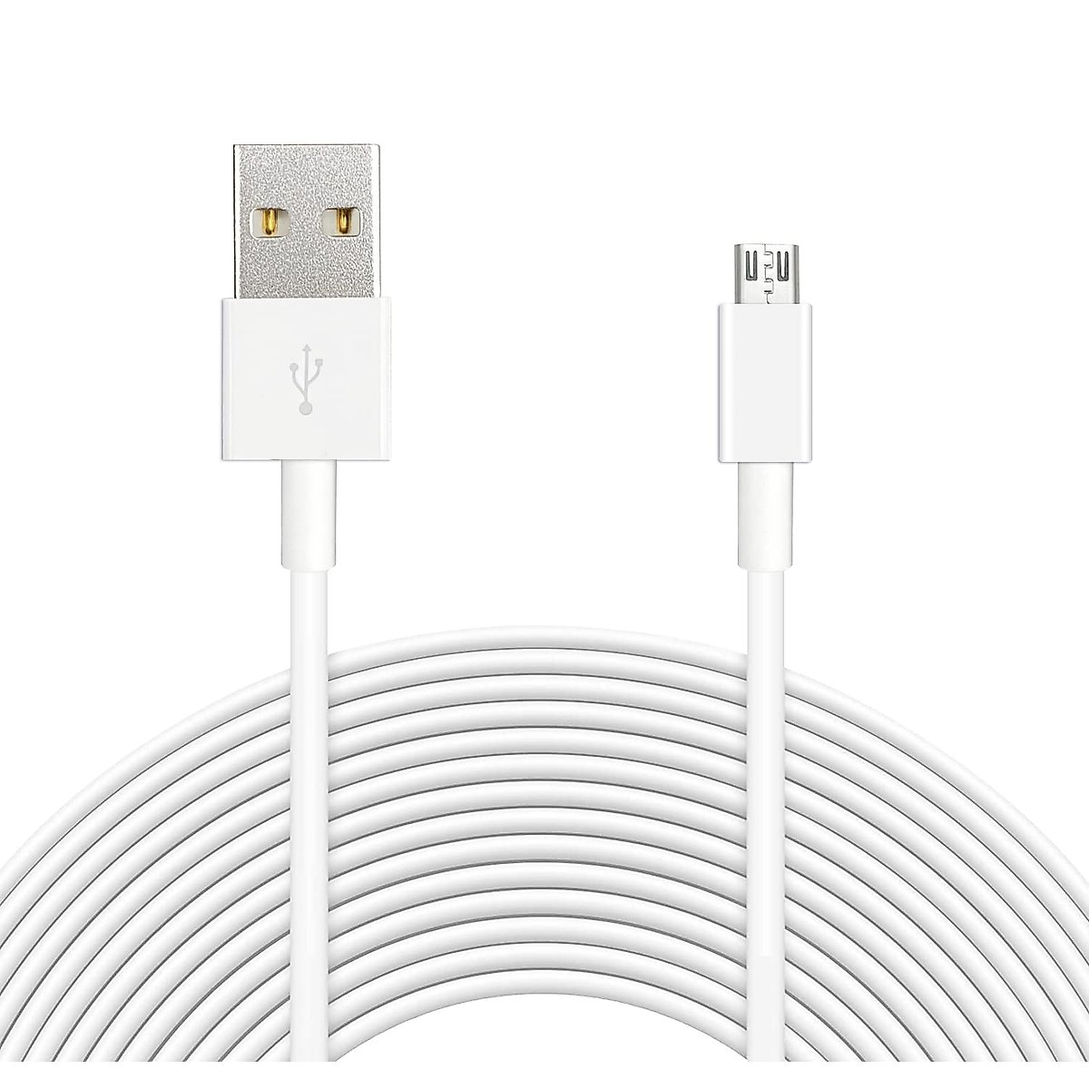 16.4ft 5M Power Extension Cable for Wyze Cam, YI Camera, Nest Cam, Blink, Netvue, Kasa Cam, Cloud Camera, Furbo Dog, Arlo Q, USB to Micro USB Extension Charging and Data Sync Cord