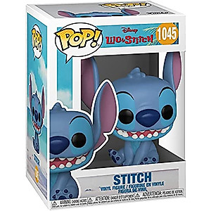 Funko Disney: Lilo & Stitch - Smiling Seated Stitch Pop! Vinyl Figure (Bundled with Compatible Pop Box Protector Case)
