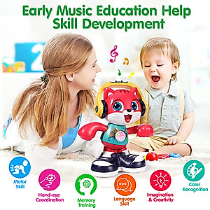 Baby Toys 12-18 Months Dancing Cat Toys for 1 Year Old Boys Girls with Music & Recording Kids Interactive Early Learning Educational Toddler Toys for 1 2 3 Year Old Boys Girls Birthday Xmas Gift