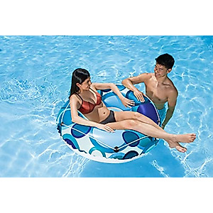 Poolmaster 48-Inch Swimming Pool Float Inner Tube, Teal Bright Circles