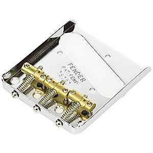 Fender 3-Saddle American Vintage Hot Rod Telecaster Bridge Assembly, Nickel