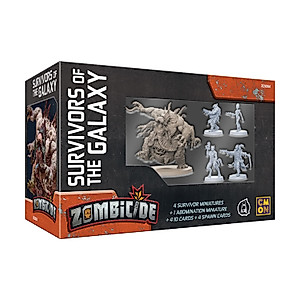 CMON Zombicide Invader Survivors of The Galaxy Box Set - Unite Alien Races to Face The Xenos Threat! Cooperative Strategy Game with Tabletop Miniatures, Ages 14+, 1-6 Players, 1 Hour Playtime, Made