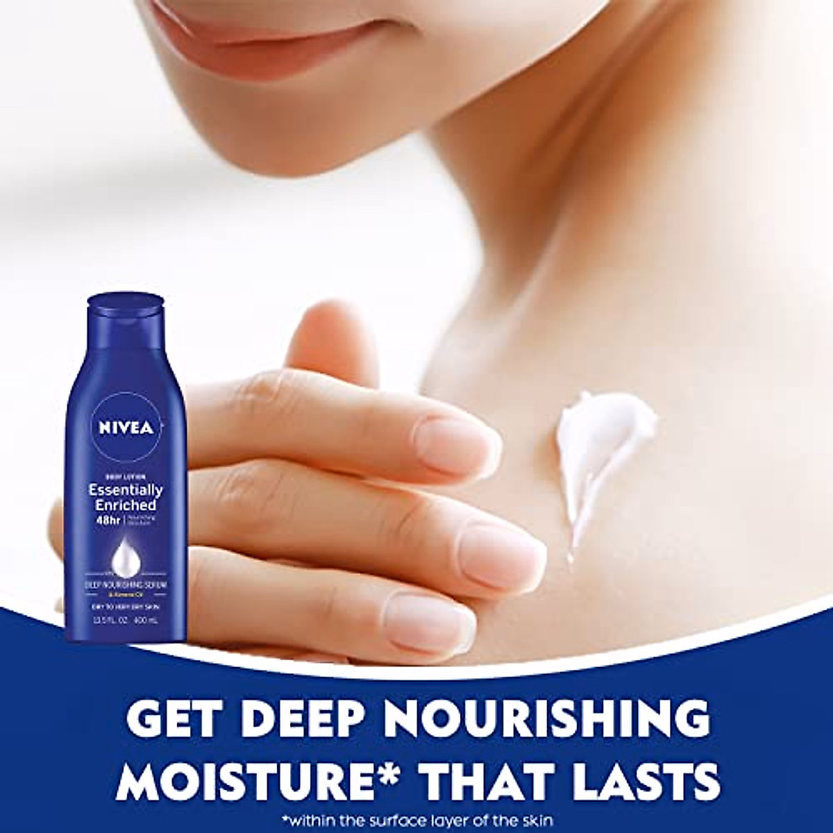 NIVEA Skin Care Set For Her, Nourishing Body Wash, Moisturizing Body Lotion, Lip Balm Stick with Shea Butter, & Multi Purpose Face, Body & Foot Cream, 4 Piece Gift Set