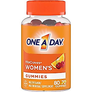 One A Day Women’s  Multivitamin Gummies, Supplement with Vitamin A, Vitamin C, Vitamin D, Vitamin E and Zinc for Immune Health Support*, Calcium & more, 80 count