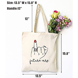 Future Mrs – Shoulder Bag Shopping Bag Tote Bag Gift – Engagement Gifts for Women - Bride to Be - Newly Engaged - Bridal Shower Gift for Bride - Bachelorette Party Gifts for Her