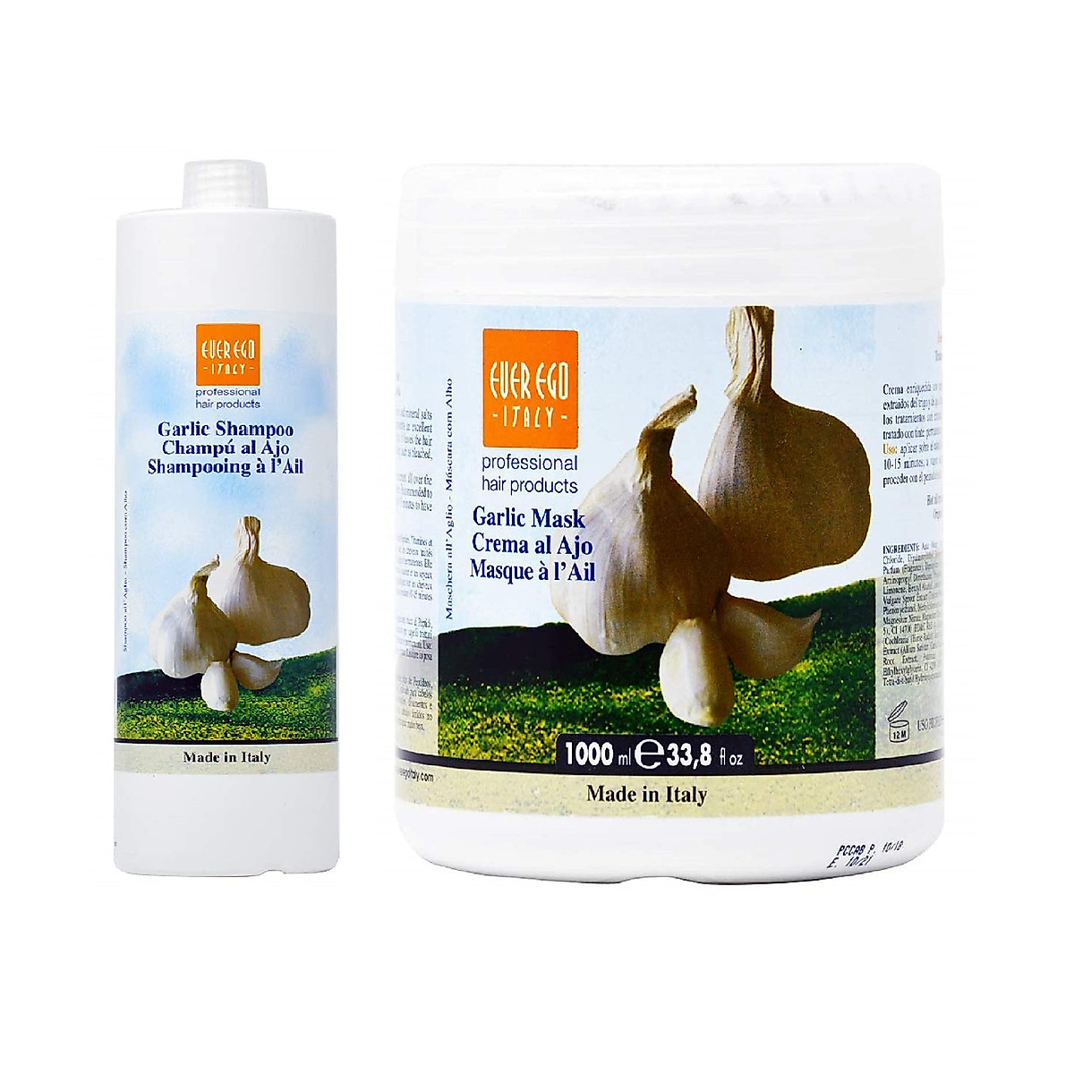 Ever Ego Garlic Shampoo + Mask 1000ml / 33.8oz