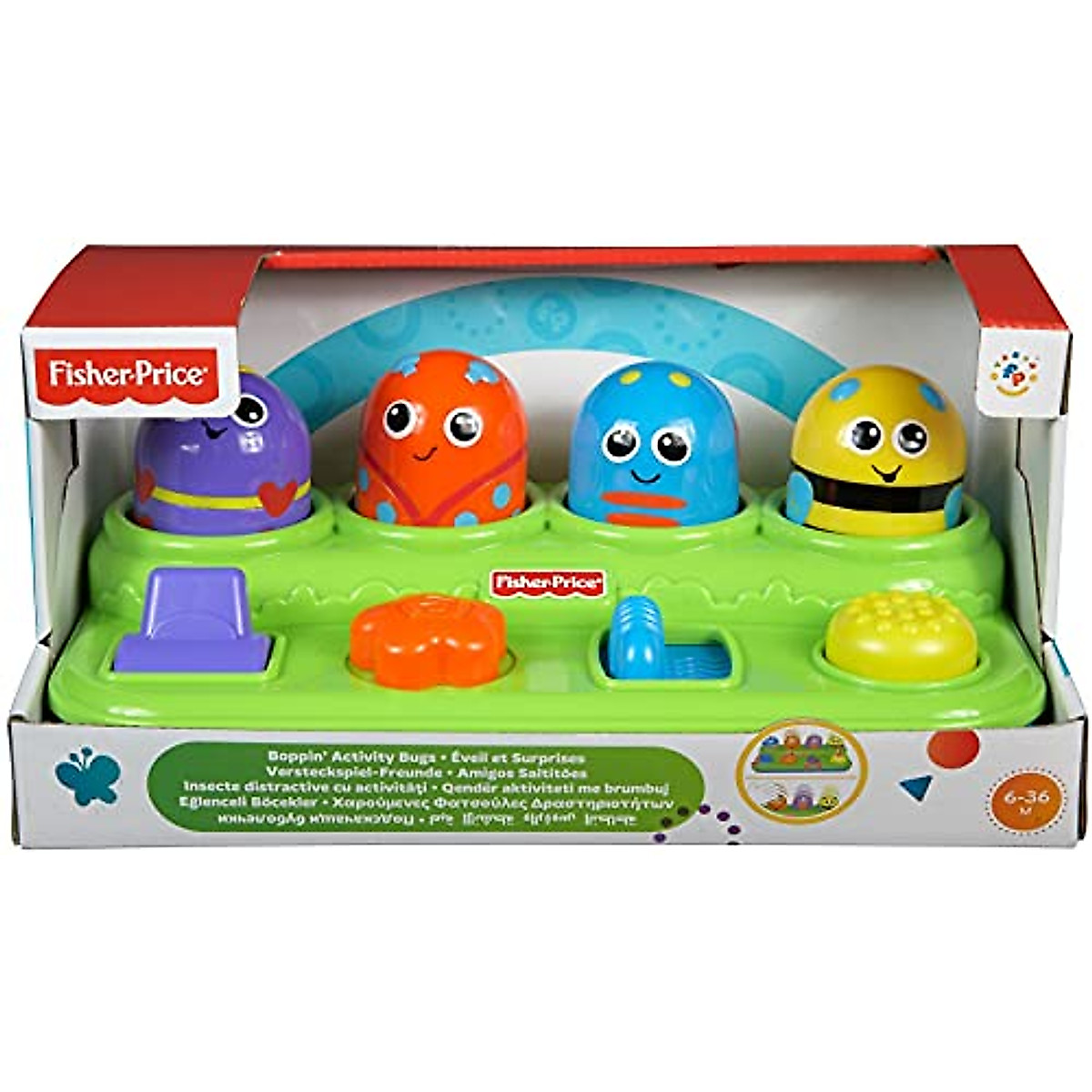 Fisher-Price Brilliant Basics Boppin' Activity Bugs, Pop-Up Infant Toy [Amazon Exclusive]