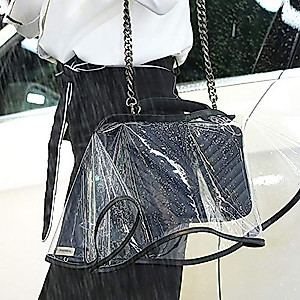 IN Handbag, Totebag Raincoat Women's, Handbag poncho, handbag umbrella, Keep Handbag Dry in any Weather (Large, Transparent)