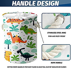 Laundry Hamper Collapsible Laundry Baskets with Easy Carry Handles and Drawstring Waterproof Clothes Hamper Storage Basket for Toys Clothes Organizer - 14.1x16.5(H) inches