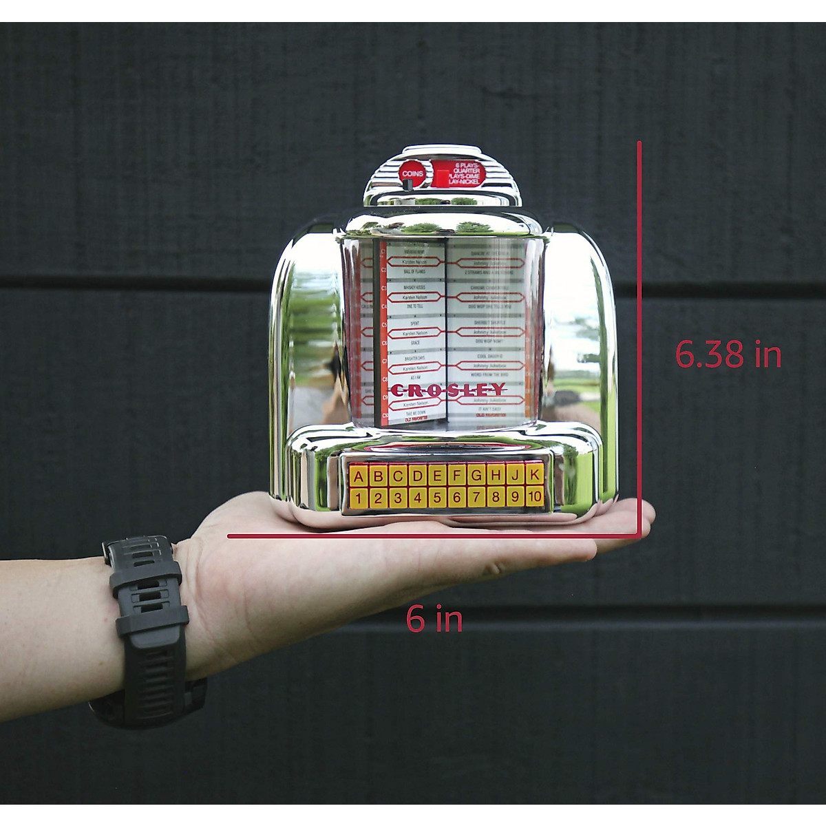 Crosley CR1120A-SI Diner Mini Jukebox Bluetooth Tabletop FM Radio