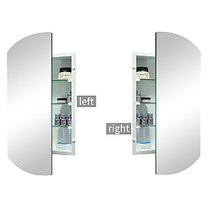 HESONTH Bathroom Medicine Cabinet, Frameless Mirror Cabinet, Recess or Surface Mounted Medicine Cabinet with Mirror, 22 x 30 inches Cabinet for Bathroom Living Room Toilet Kitchen