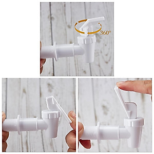 Replacement Cooler Faucet Water Bottle Jug, Dispenser Tap Set, Reusable Spigot Spout Water Beverage Lever Pour Dispenser Valve Water Crock Tap (Black, White,4 Sets)