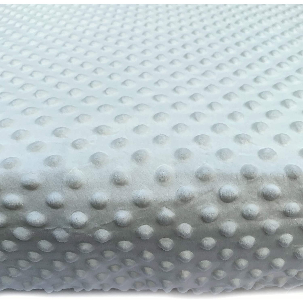 KiddyKlouds Fitted Sheet for Standard Crib Mattress 52 x 28 x 8 Inches. Minky Fabric. Ivory
