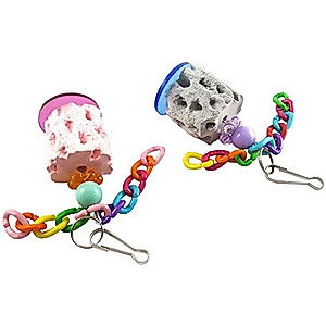 Bird Calcium Teeth Grinding Chew Treats Toy for Parrot Parakeet Cockatiel Conure Gerbil Rat Mouse Guinea Pig Chinchilla