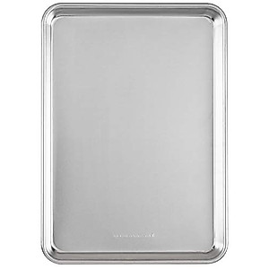 AmazonCommercial Aluminum Baking Sheet Pan, Jelly Roll Sheet, 15.1 x 10.6 Inch, Pack of 2