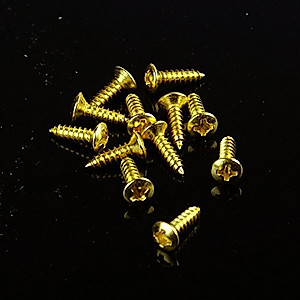 12 Pcs Pickguard Mounting Screws For Electric Guitar -Gold Plate #4
