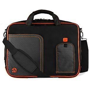 Orange Trim Laptop Bag for HP 15.6, Pavilion x360, Envy x360, Spectre x360, ChromeBook, Stream, Omen 14" to 15.6 inch