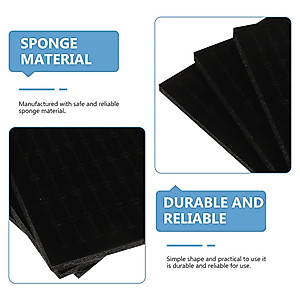 DOITOOL 5 Pack Black Velvet Ring Insert Display Trays, Jewelry Display Pad Tray Jewelry Display Insert Foam Pads for Jewelry Showcase, Storage Displays (11 x 7 In)