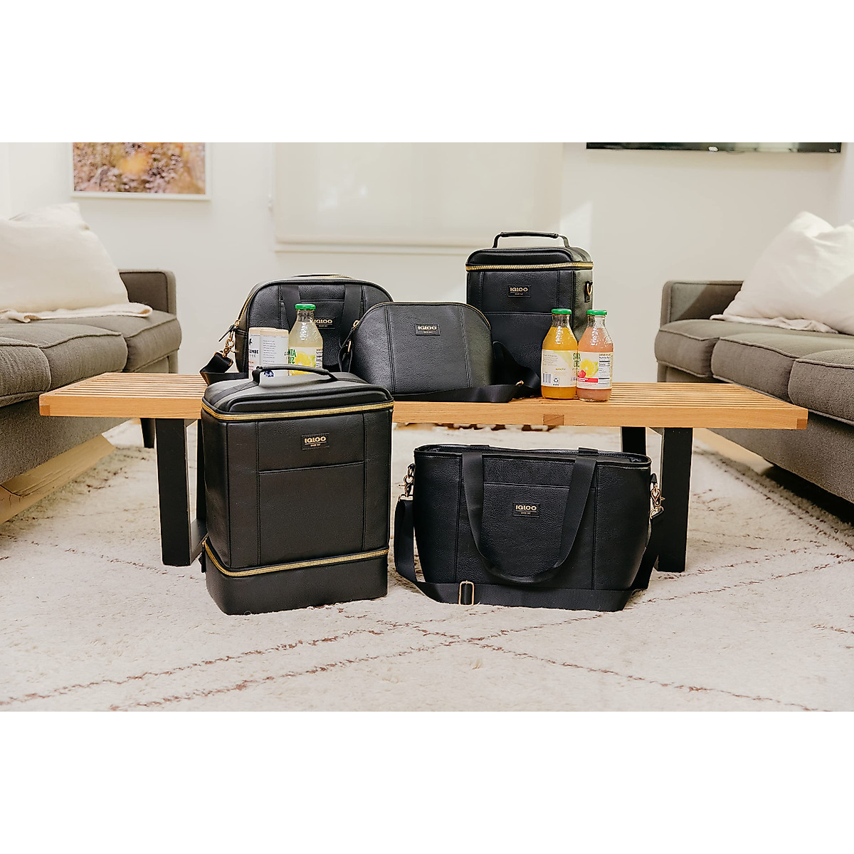 Igloo 26-can Premium Luxe Softsided Dual Compartment Backpack, Cognac