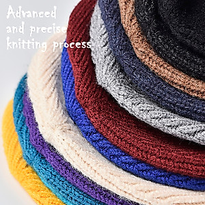 HiRui Knit Beanie Winter Hats Ear Covers for Men Women Kids-Warm Daily Headwear (Black)