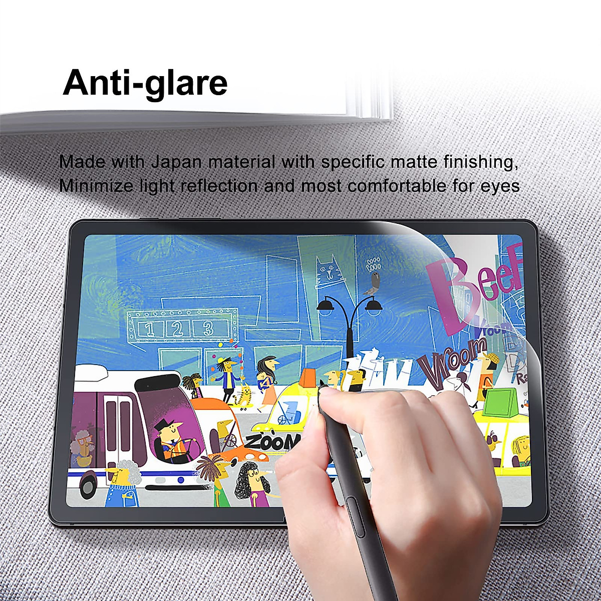 BERSEM [2 PACK Paper Screen Protector Designed for Samsung Galaxy Tab A7 10.4 inch 2022/2020 (SM-T509/T503/T505/T500/T507), Anti Glare with Easy Installation Kit Write and Draw Like on Paper