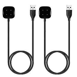 KIMILAR (2 Pack) Charger Compatible with Fitbit Sense/Fitbit Sense 2, Fitbit Versa 3 / Fitbit Versa 4, Replacement Charging Charger Cable Compatible with Fitbit Versa 4 / Fitbit Sense 2 Smartwatch