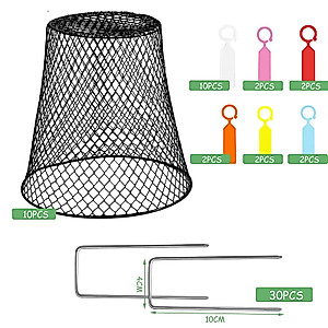 Garden Cloche, Sapbontchi 10 pieces Chicken Wire Plant Covers plant protectors from animals Chicken Wire Cloche Plant Protector Metal plant cages to keep rabbits out Bunnies Chicken Squirrels Bird out