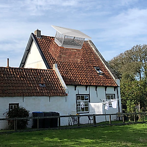 Flieeya Chimney Cap, Stainless Steel Chimney Cap, 17" x 29" Bolt On Single Flue Chimney Cover 304 Stainless Steel Fireplace Chimney Cover Adjustable for Outdoor Masonry Chimney