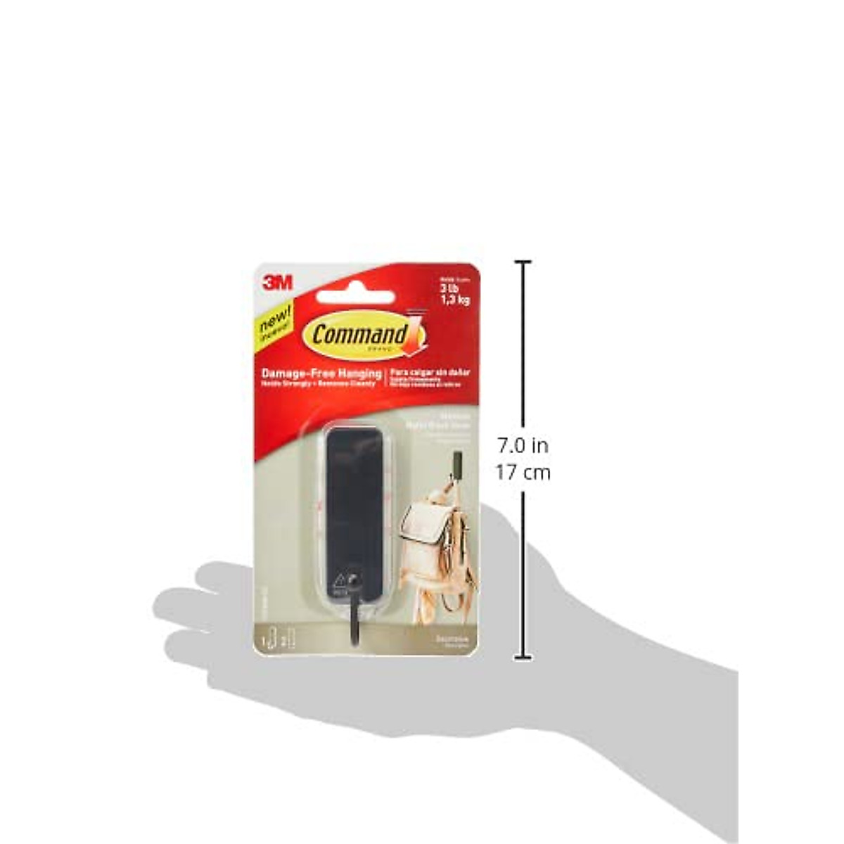 Command 17034MB-EF Medium Matte Black Hook-17034MB, One Size