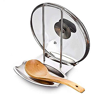 DRNKS Kitchen Accessories Stainless Steel Pot Lid Rack Kitchen Storage Bag Pot Lid Rack Sponge Spoon Rack Dish Rack Suitable for Kitchen