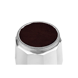 Geesta Moka Pot Premium Crystal Glass-Top Stovetop Espresso Moka Pot - 6 cup - Coffee Maker, 240ml/8.5oz/6 cup (espresso cup=40ml) Coffee Lover Gifts Ideas