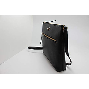 Kate Spade New York Jackson Top Zip Crossbody Leather Purse in Black