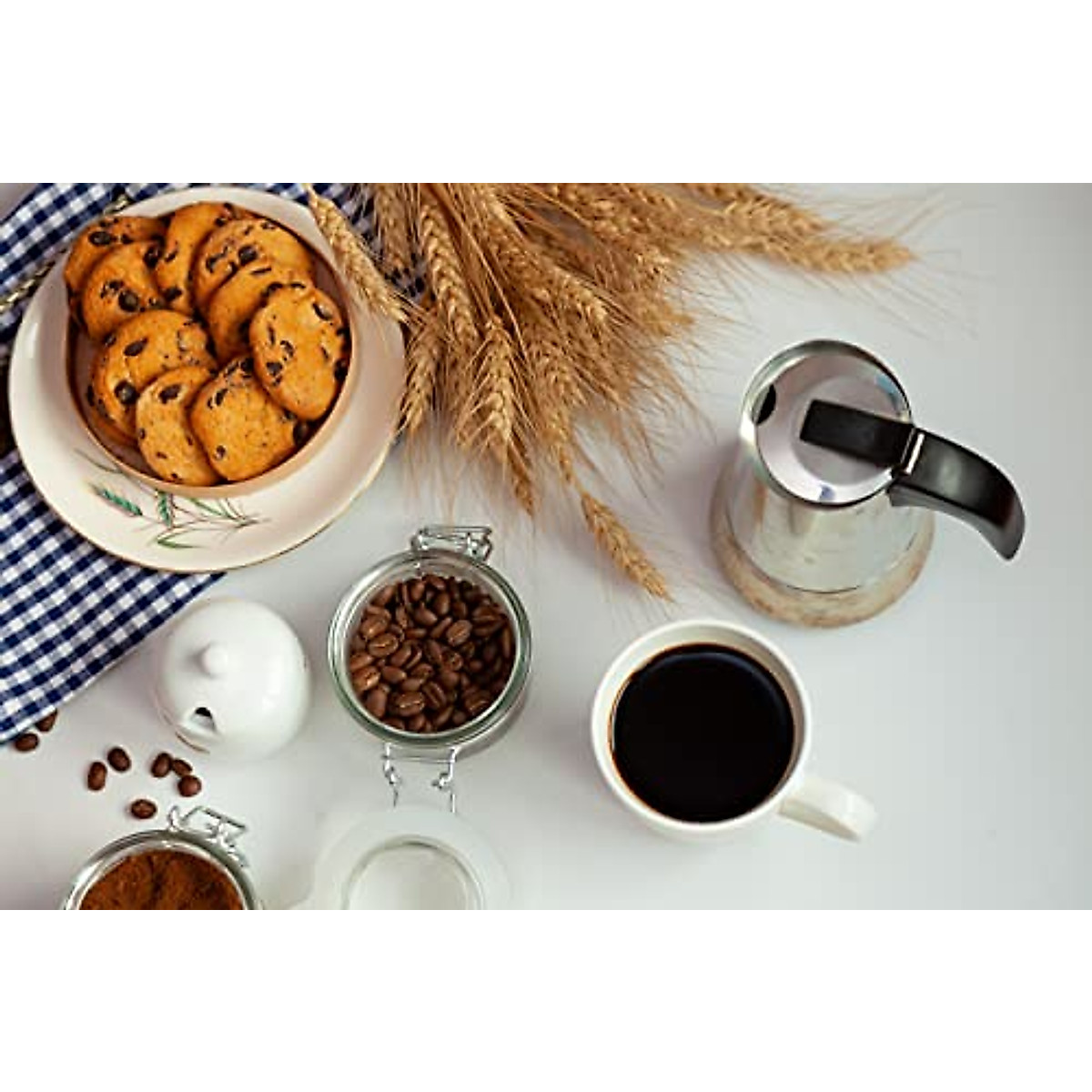 Mixpresso 9 Cup Coffee Maker Stovetop Espresso Coffee Maker, Moka Coffee Pot with Coffee Percolator Design, Stainless Steel Stovetop Espresso Maker, Italian Coffee Maker 450ml/15oz