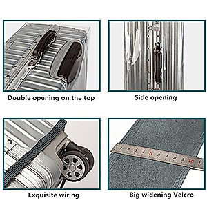 GigabitBest Luggage Protector Covers Suitcase Cover Protector PVC Luggage Case (30''(26.77''H x 20.47''L x 12.59''W))