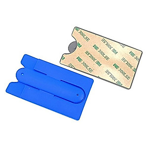 Kinteshun Card Holder with Cell Phone Stand,Stick-on Silicon Rubber Smartphone Sleeve Support Wallet(6pcs)