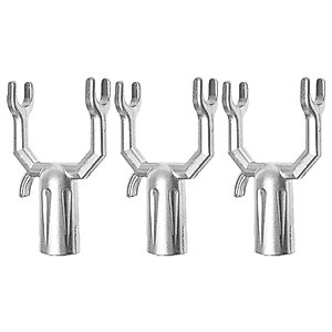 YARNOW 3pcs Clothes Rail Fork Drying Rack Clothes Retractable Clothesline Decorative Ceiling Tiles Clothes Pole Replacement Forks Closet Reach Stick Head Retractable Clothes Rack Props