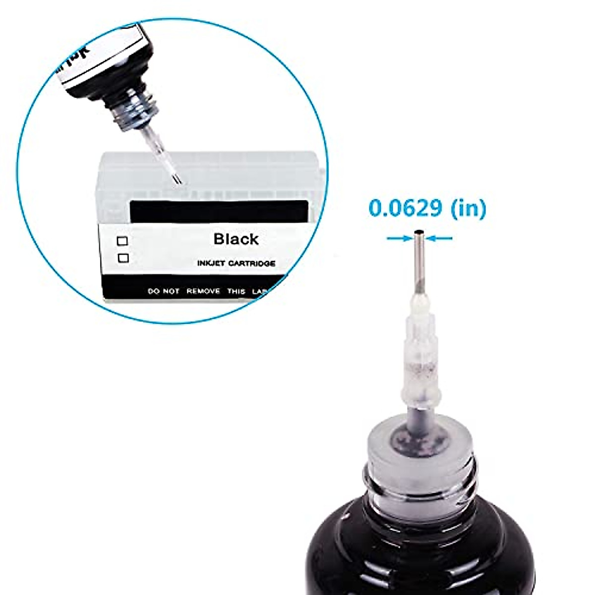 CoYlBod Compatible Regular Dye Printing Refill Ink Bottle Replacement for HP 711 711XL Dwsignjet T120 T520 Printers, Use for Refillable Cartridges or CISS, 4-Color Black, Cyan, Magenta, Yellow