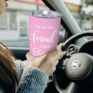 Best Friend Birthday Gifts for Women Friends Tumbler, Bestie Friendship Gifts for Women Best Friend Tumblers, 20oz Insulated Tumbler Drinking Coffee Tea Cups Travel Mug Gifts for Work Friends