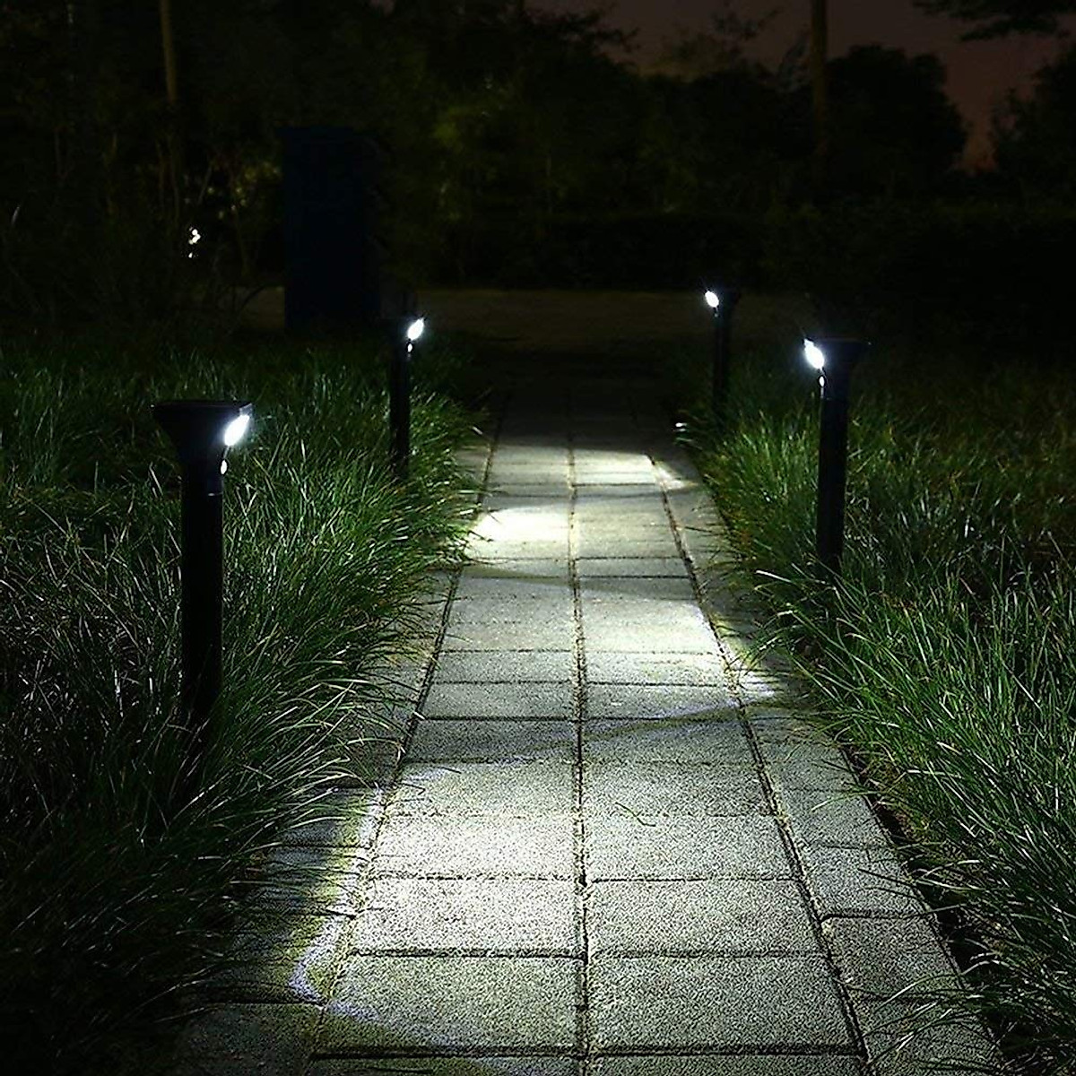 ZMY LED Solar Black Induction Pillar Light Outdoor Garden Lawn Post Lighting Landscape Home Column Lantern Waterproof Modern Simple Aluminum Pathway Fixture